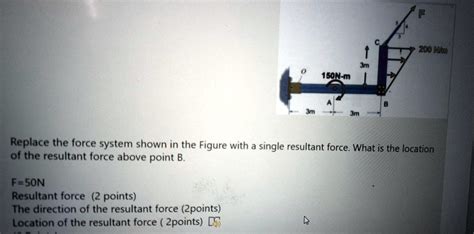 SOLVED 200 N M 3 M Replace The Force System Shown In The Figure With A
