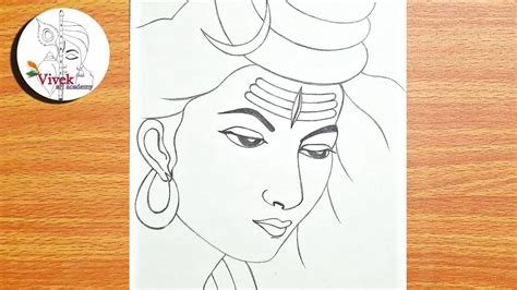 Lord Shiva Face Drawing For Beginners Easy Lord Shiva Drawing Step By