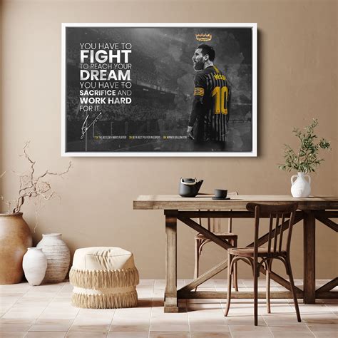 Lionel Messi Inspirational Poster Barcelona Inspirational Poster Sold