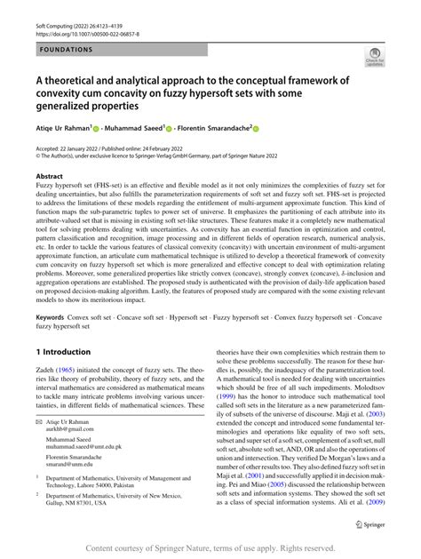 a theoretical and analytical approach to the conceptual framework of convexity cum concavity on