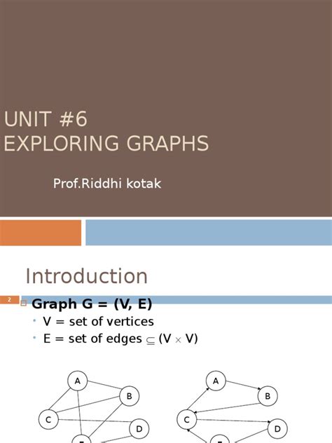unit 6 exploring graphs prof riddhi kotak pdf vertex graph