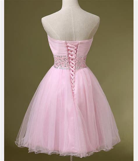 Short Pink Tulle Homecoming Dresses Beaded Women Party Dresses On Luulla