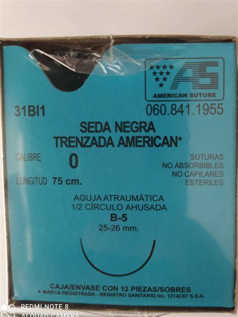 Hilo Seda Negra American Sutura Calibre A Elegir Envío gratis
