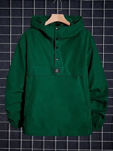 Manfinity Hypemode Chaqueta Con Capucha Holgada De Media Botón Para