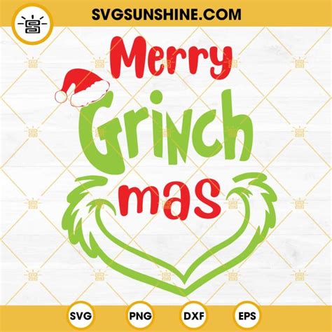 Merry Grinch Mas Svg Grinchmas Merry Christmas Svg Grinchmas Svg