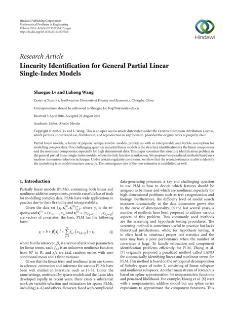 pdf linearity identification for general partial linear single index models