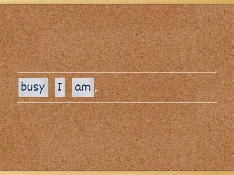Verb To Be Sentences Unjumble