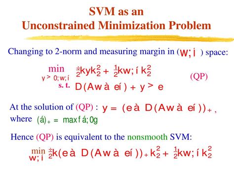 ppt mathematical programming for support vector machines powerpoint presentation id 834672