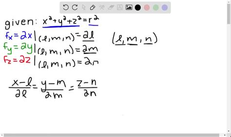 solved show that every normal line to the sphere x 2 y 2 z 2 r 2 passes through the center of