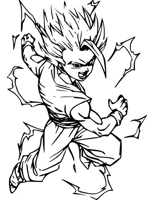 Coloriage Dragon Ball Z Sangohan Luxe Galerie Coloriage Sangohan Super
