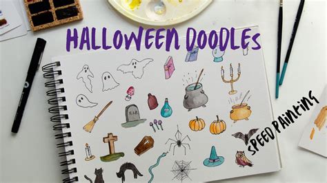Draw With Me Cute And Easy Halloween Doodles Youtube