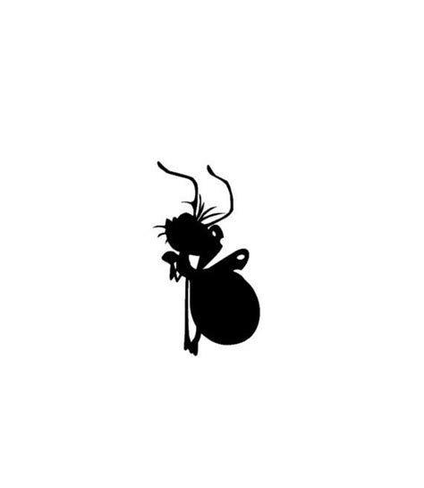A Black And White Silhouette Of A Bug