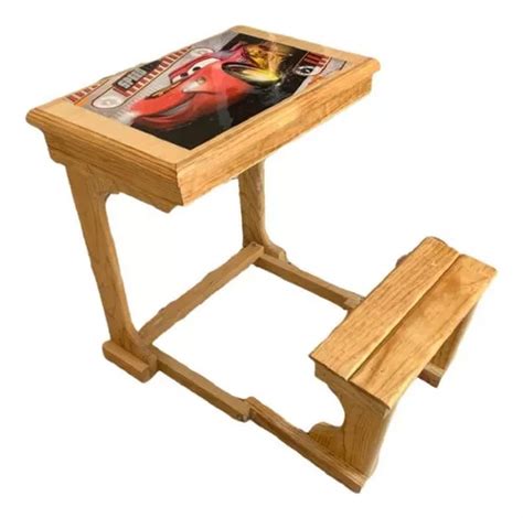 Pupitre Infantil Mesa Banco Madera Reforzado Resina Env O Gratis