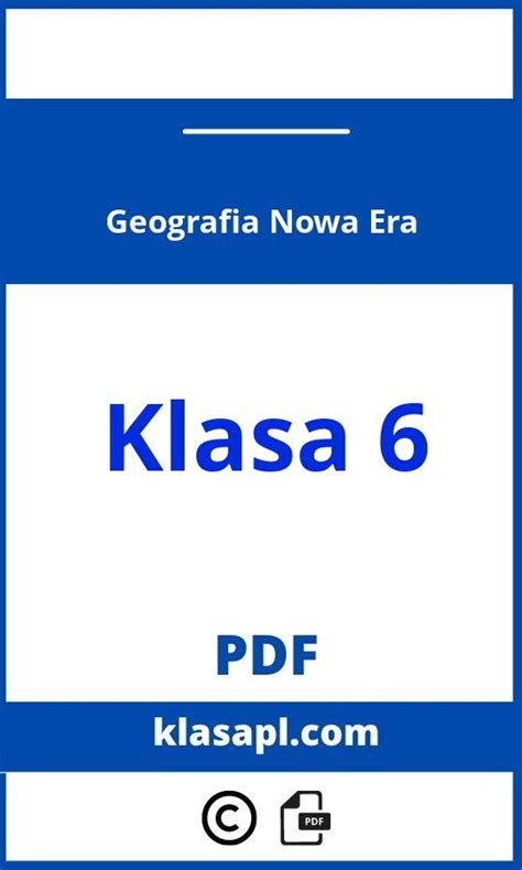 Geografia Klasa 6 Nowa Era Pdf