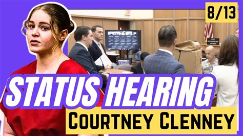 Courtney Clenney Update 8 13 Status Hearing Replay YouTube