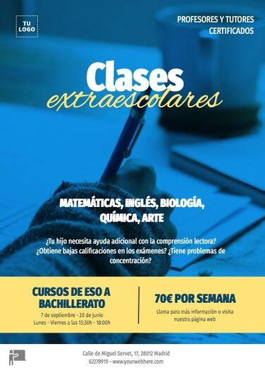 Plantillas Para Carteles De Clases Particulares