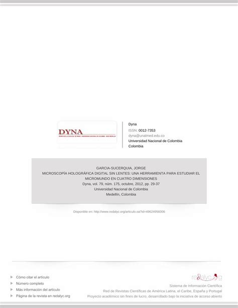 PDF MICROMUNDO EN CUATRO DIMENSIONES Redalyc En Dos Etapas 7 8