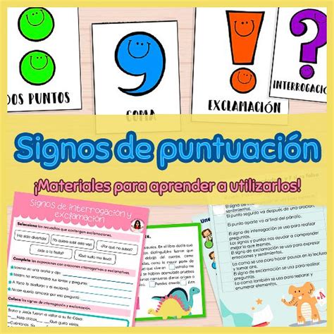 Signos de Puntuación Materiales para usarlos adecuadamente