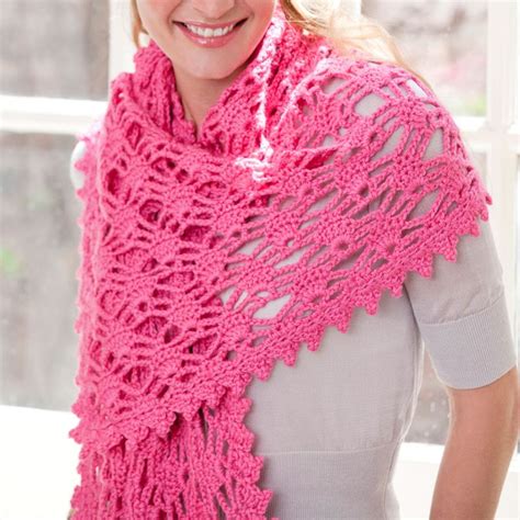 Red Heart Simply Irresistible Shawl Yarnspirations Shawl Crochet