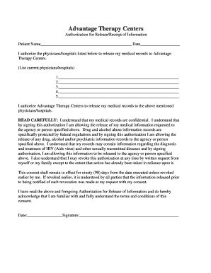 Fillable Online Authorization Release Of Information 6doc Fax Email
