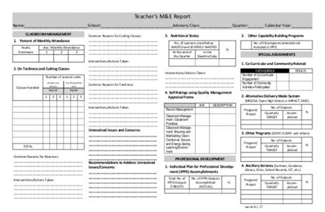 Monitoring And Evaluation Report Template In 2021 Report Template