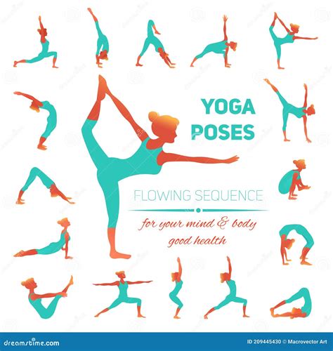 Yoga Poses Icons Vector Design Illustration Stock Vector Illustration