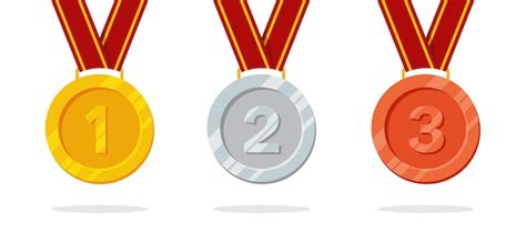 Premium Vector Gold Silver Bronze Medal For Winner Tournament
