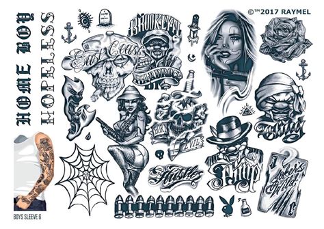 Temporary Tattoo Gangsta Style Neck Arm Temporary Tattoos Sailor Jerry