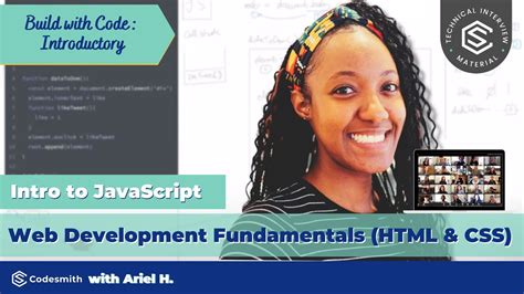 intro to javascript web development fundamentals html and css youtube