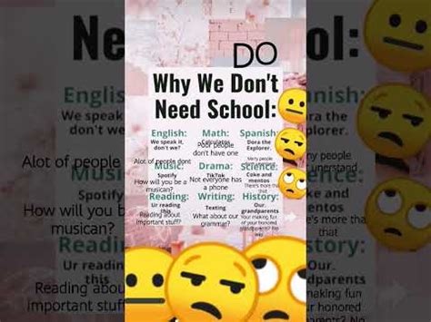 Why We Do Need School Youtube