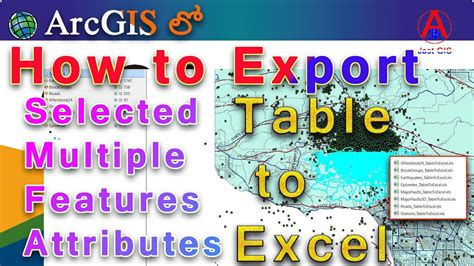 How To Export Attribute Table To Excel From Selected Feature Only In