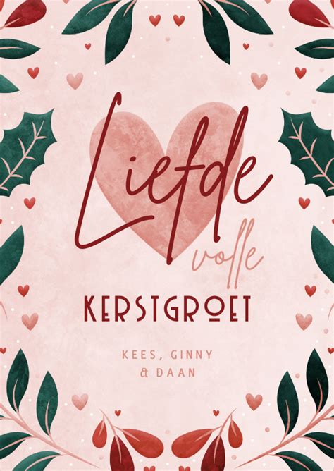 Kerstkaart LIEFDEvolle Kerstgroet Met Vrolijk Kaartje2go