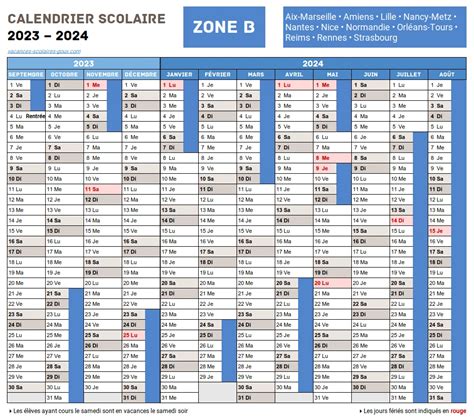 Vacances 2023 2024 Scolaires Zone B Image To U