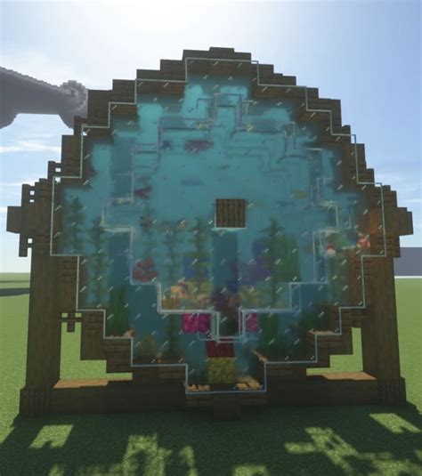 Circle Aquarium Minecraft Architecture Minecraft Houses Minecraft