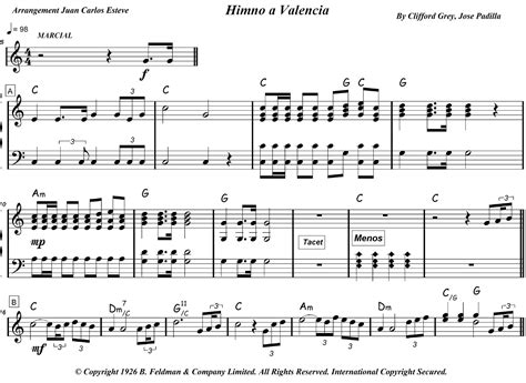 Valencia Arr Juan Carlos Esteve Gran Coda By Jose Padillo Sheet