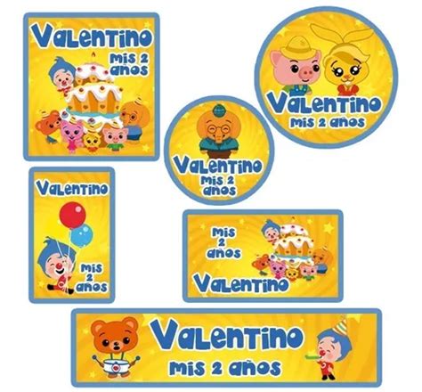 Kit Imprimible Plim Plim Nena Banner Circular Fondo Mesa Dulce