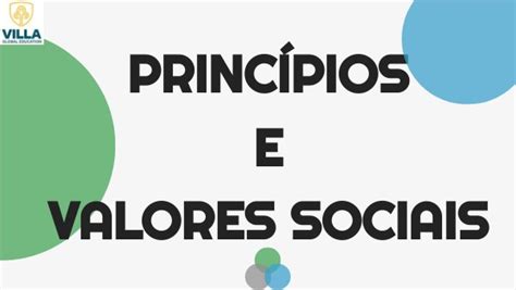 PRINCÍPIOS E VALORES SOCIAIS