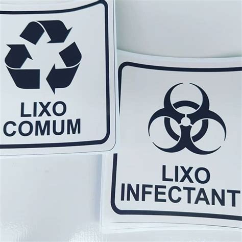 Adesivo Lixo Comum 2un E Lixo Infectante 2un Transp 15x15cm