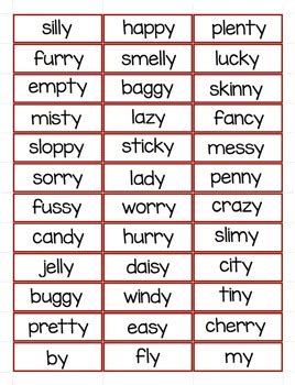 Sounds Of Y Word Sort File Folder Word Sorts By Make Take Teach