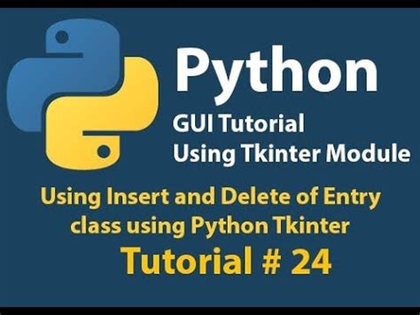 Python Gui Using Insert And Delete Method Of Entry Class Using Python
