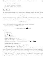 Problem Set 5 Solutions Econ121 Pdf Evangelia Chalioti Econ 121