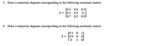 stochastic matrix markov chains if false then the rows of the stochastic matrix sum up to