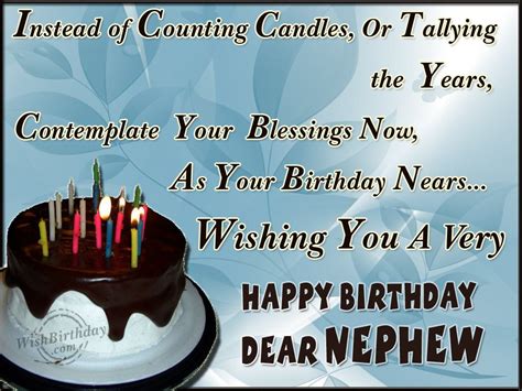 Birthday Wishes For Loveable Nephew Wishbirthday