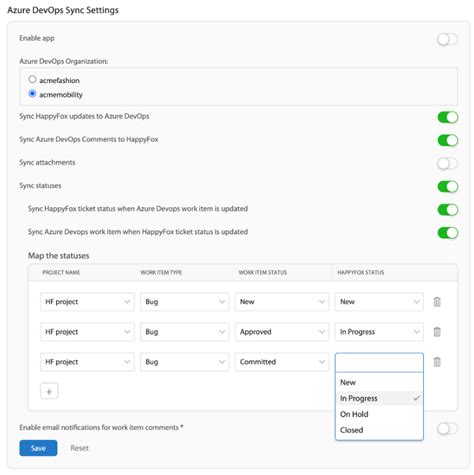 Automatic Status Sync Between Tickets Azure DevOps Work Item