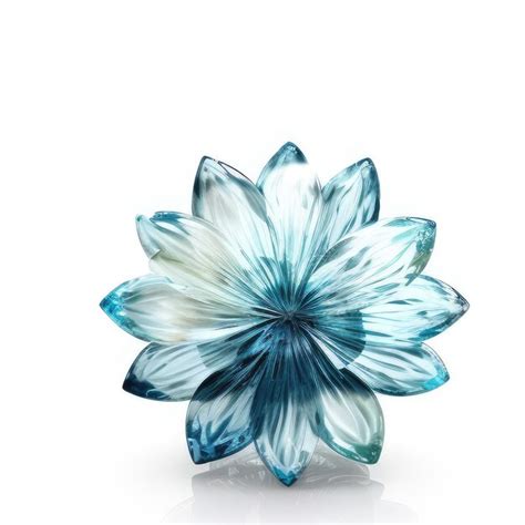 Premium Photo A Blue And White Flower Is On A White Background