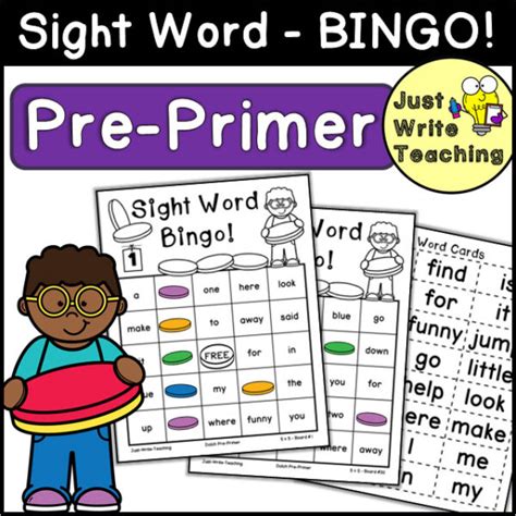 Sight Word Bingo Dolch Pre Primer Made By Teachers