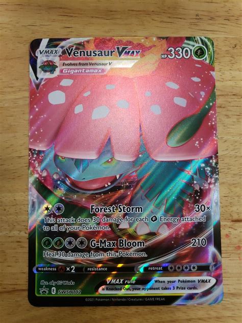 Venusaur VMAX SWSH102 JUMBO Black Star Promo Pokemon Card Oversized