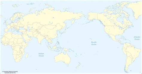 Printable World Map Pacific Centered Free Printable Maps