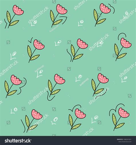 Cute Pink Tulips Vector Illustration Greeting Vector De Stock Libre