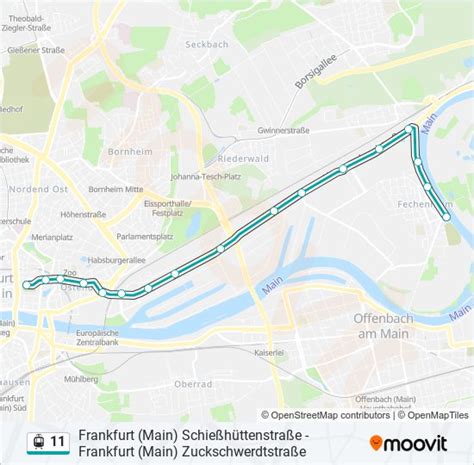 11 Route Fahrpläne Haltestellen Karten Frankfurt Main